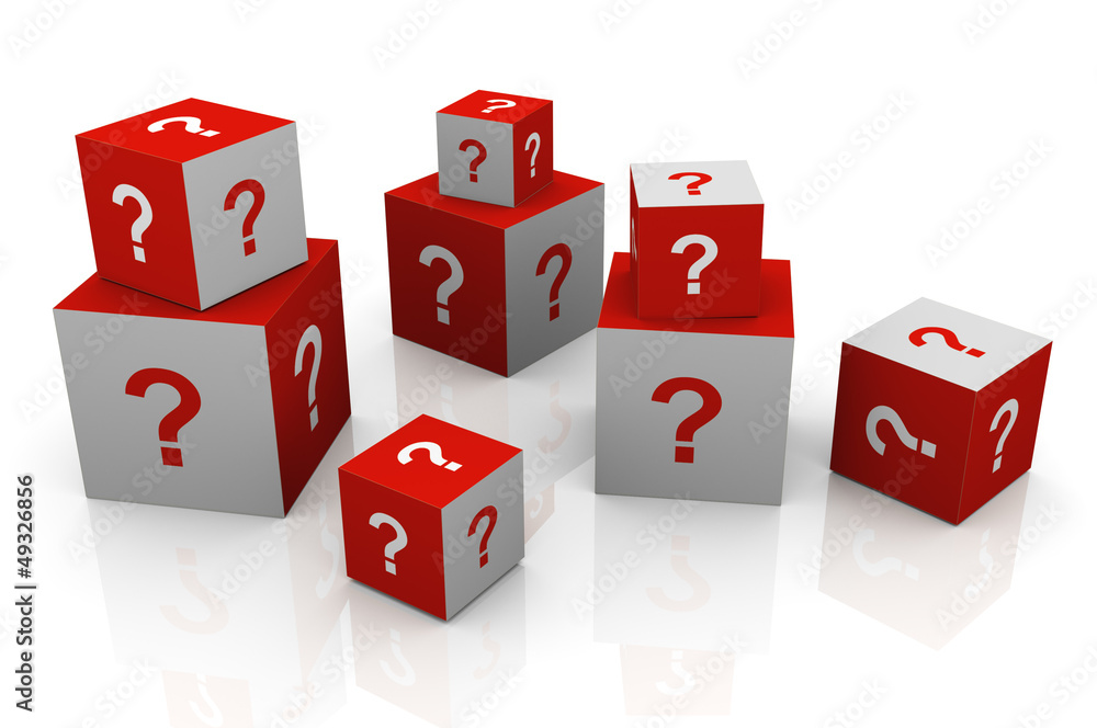 Question mark cubes Stock Illustration | Adobe Stock