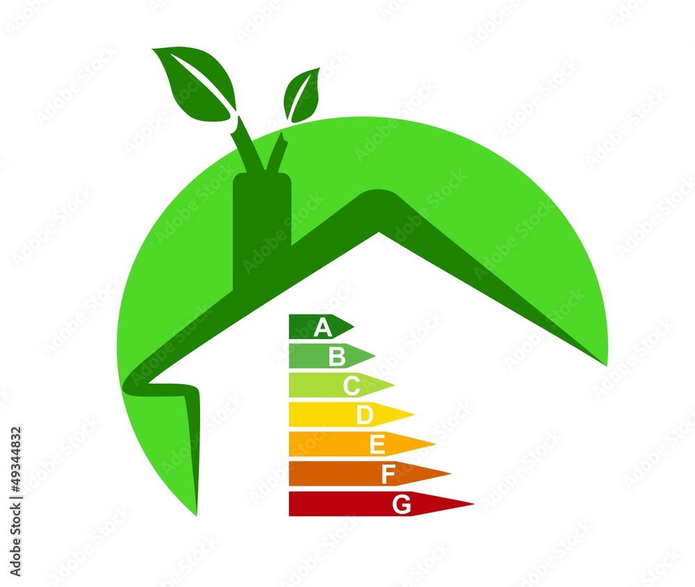 Housing energy efficiency - ecological house Stock Vector | Adobe Stock