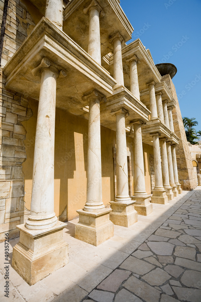 Сopy of the architectural structures of ancient RoAncient ruins. Stock ...