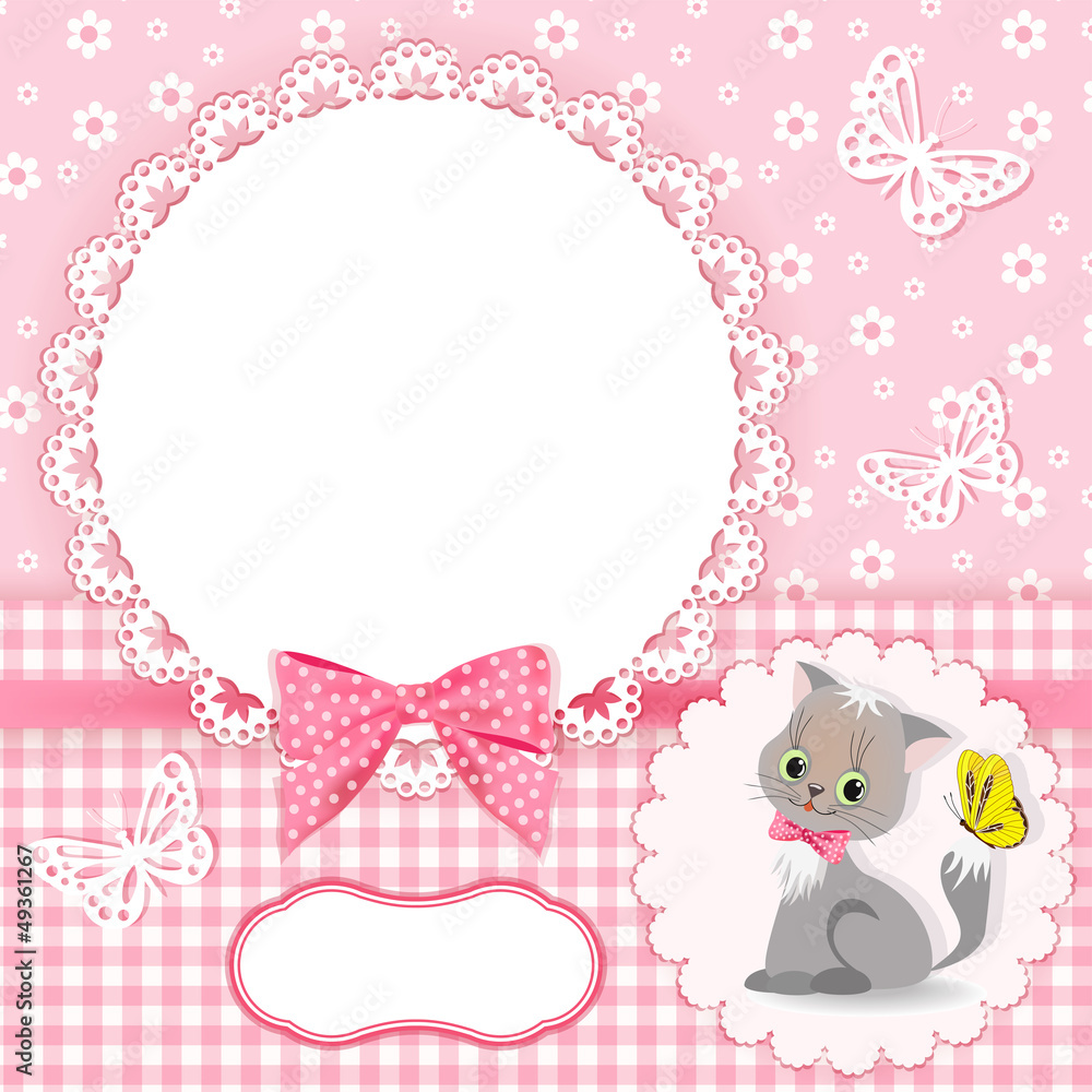 Baby background with frame. Stock Vector | Adobe Stock