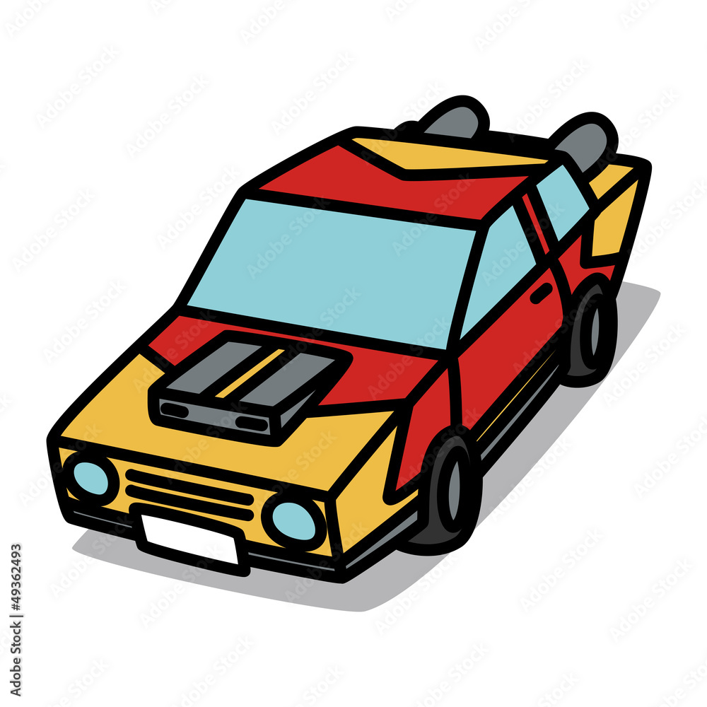 Cartoon Car 30 : Custom car Stock Vector | Adobe Stock