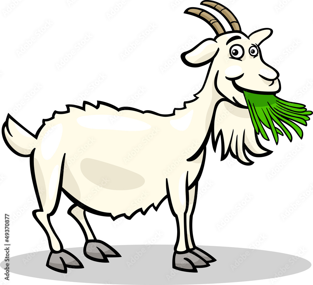 goat farm animal cartoon illustration Stock Vector | Adobe Stock