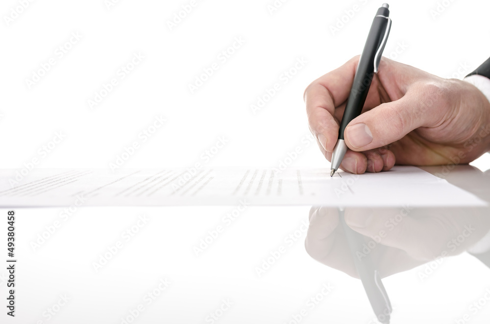 Signing a contract Stock Photo | Adobe Stock