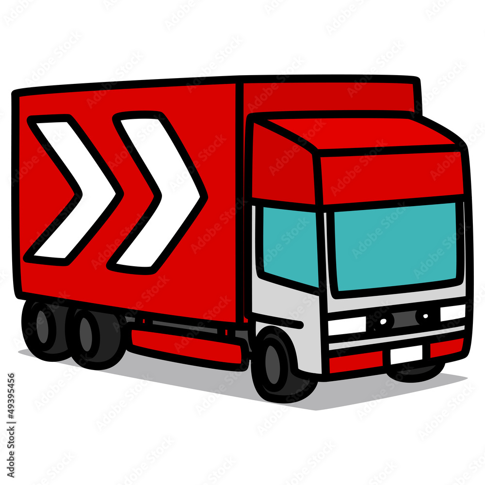 Cartoon Car 99 : Long-haul Truck Stock Vector | Adobe Stock