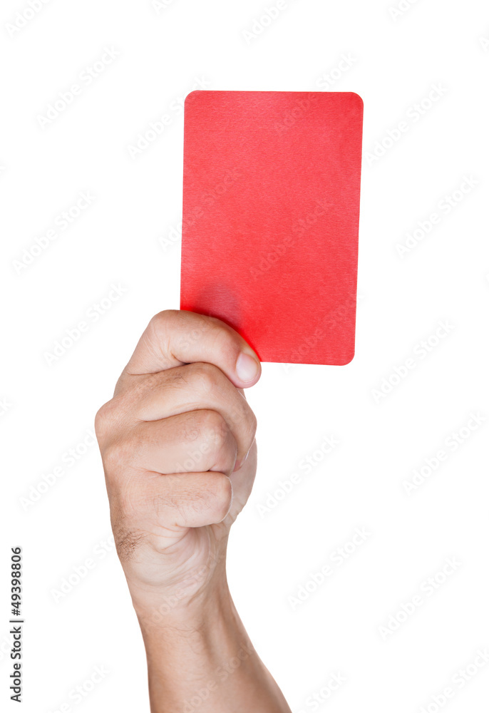 Soccer Referee Showing Yellow Card Stock Photo | Adobe Stock