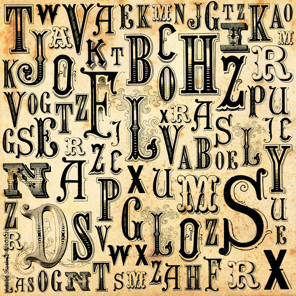 ABC vintage background Stock Illustration | Adobe Stock