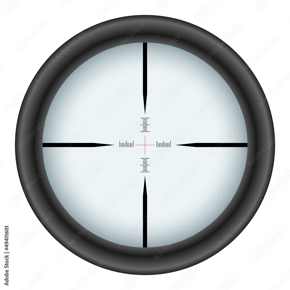 Rifle scope crosshair vector illustration Stock Vector | Adobe Stock