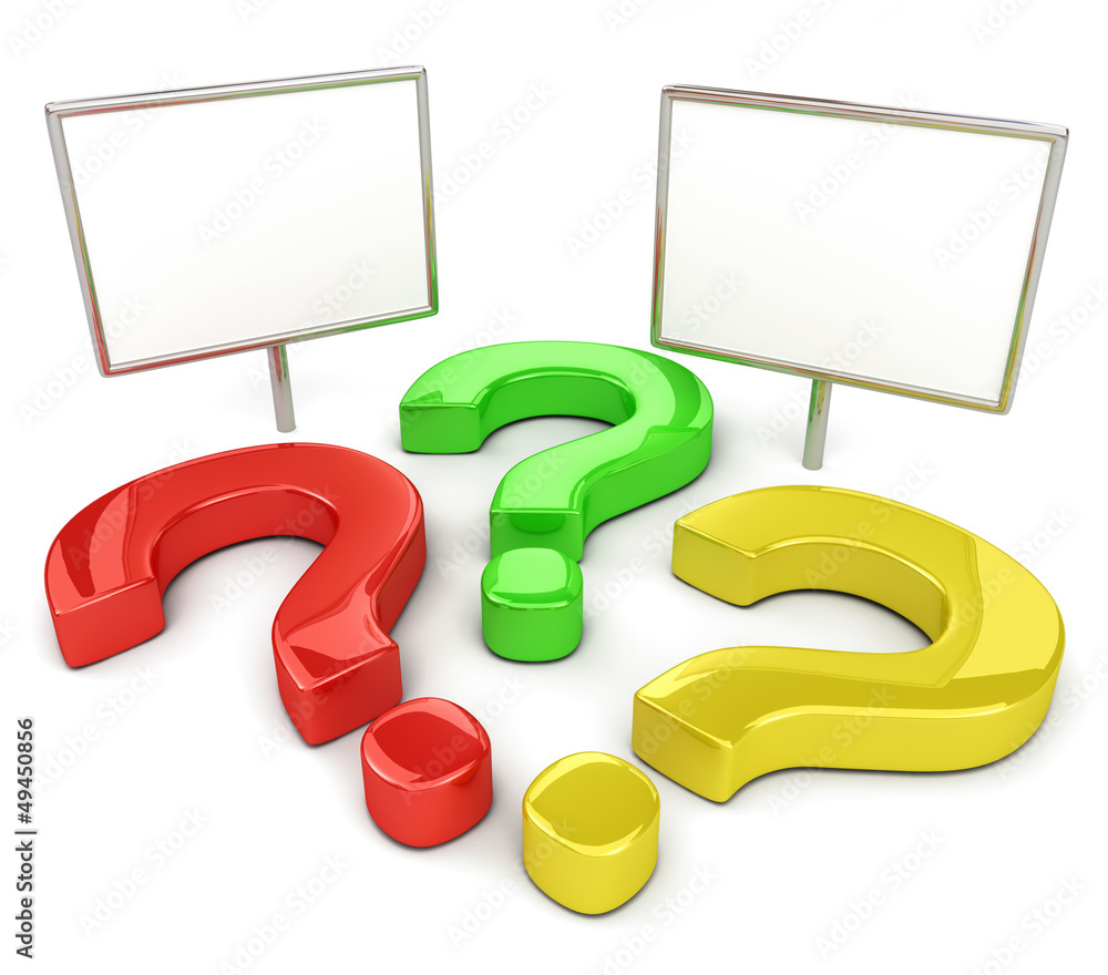 Question mark and billboard Stock Illustration | Adobe Stock