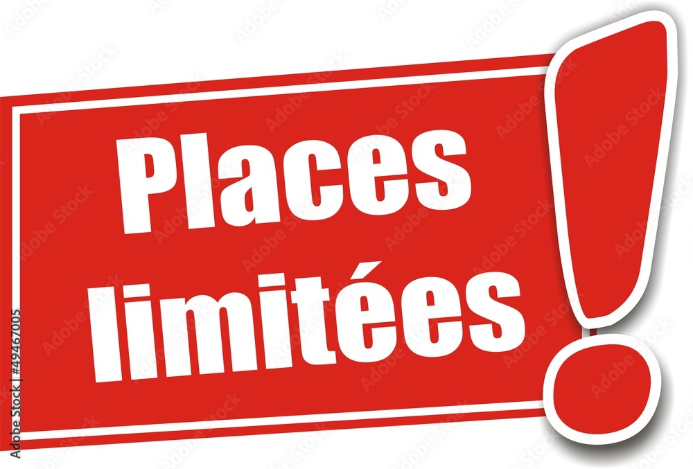 Vettoriale Stock étiquette places limitées | Adobe Stock