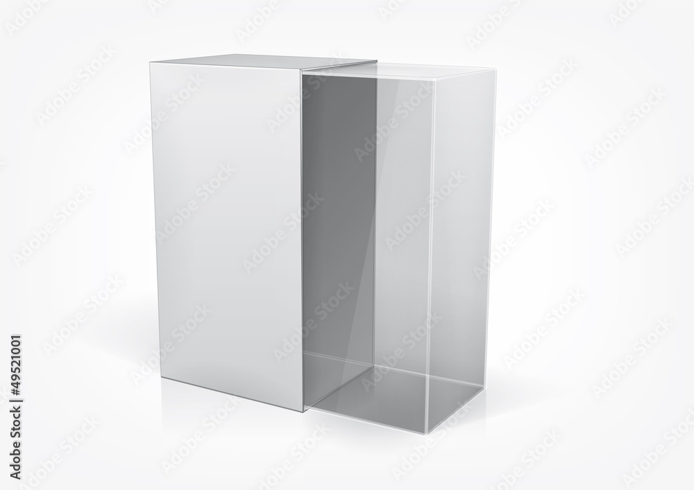 Transparent packaging box for your product inside Stock Vector | Adobe ...