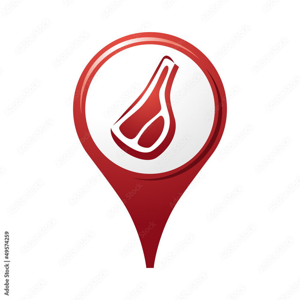 icône boucherie, logo, pictogramme, repère carte Stock Vector | Adobe Stock