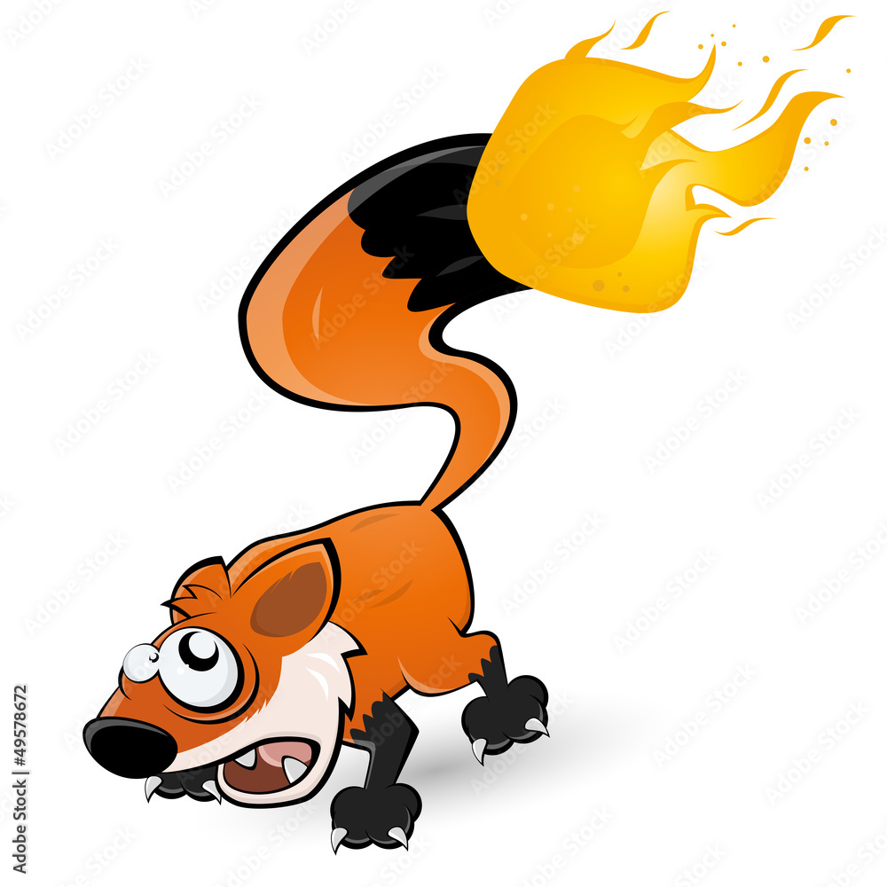fuchs feuer Stock-Vektorgrafik | Adobe Stock