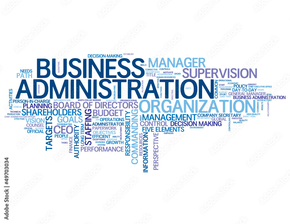 "BUSINESS ADMINISTRATION" Tag Cloud (organization company b2b) Stock ...