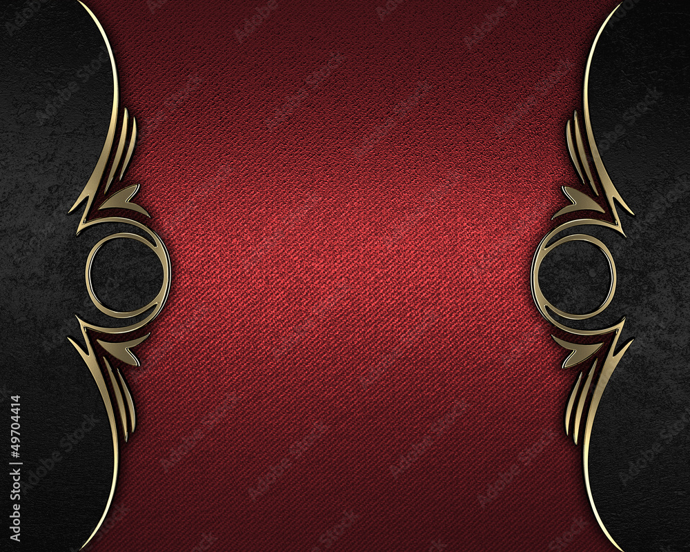 Red rich texture with black edges and gold trim Stock Illustration ...