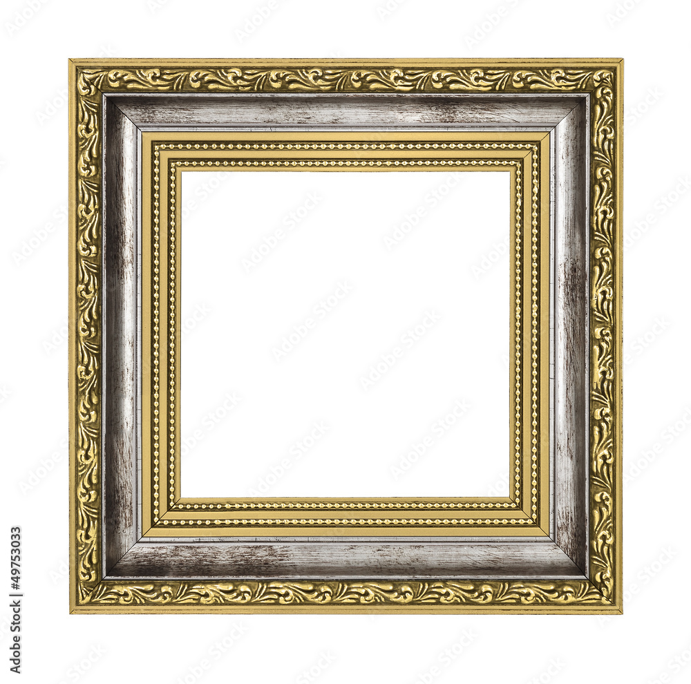 silver and gold frame Stock Photo | Adobe Stock