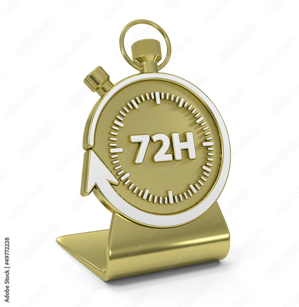 72H Chrono Icône Or Illustration Stock | Adobe Stock