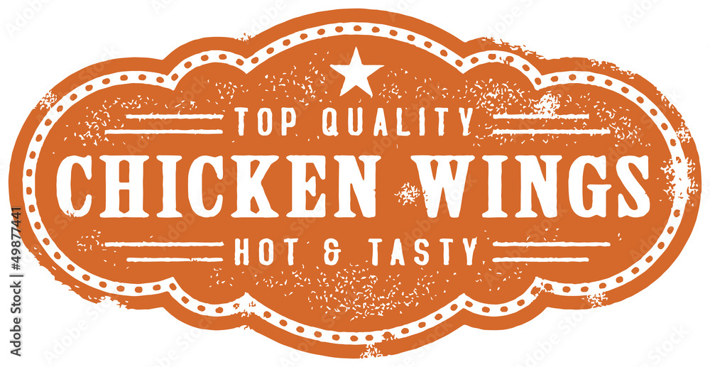 Chicken Wings Vintage Sign Stock Vector | Adobe Stock
