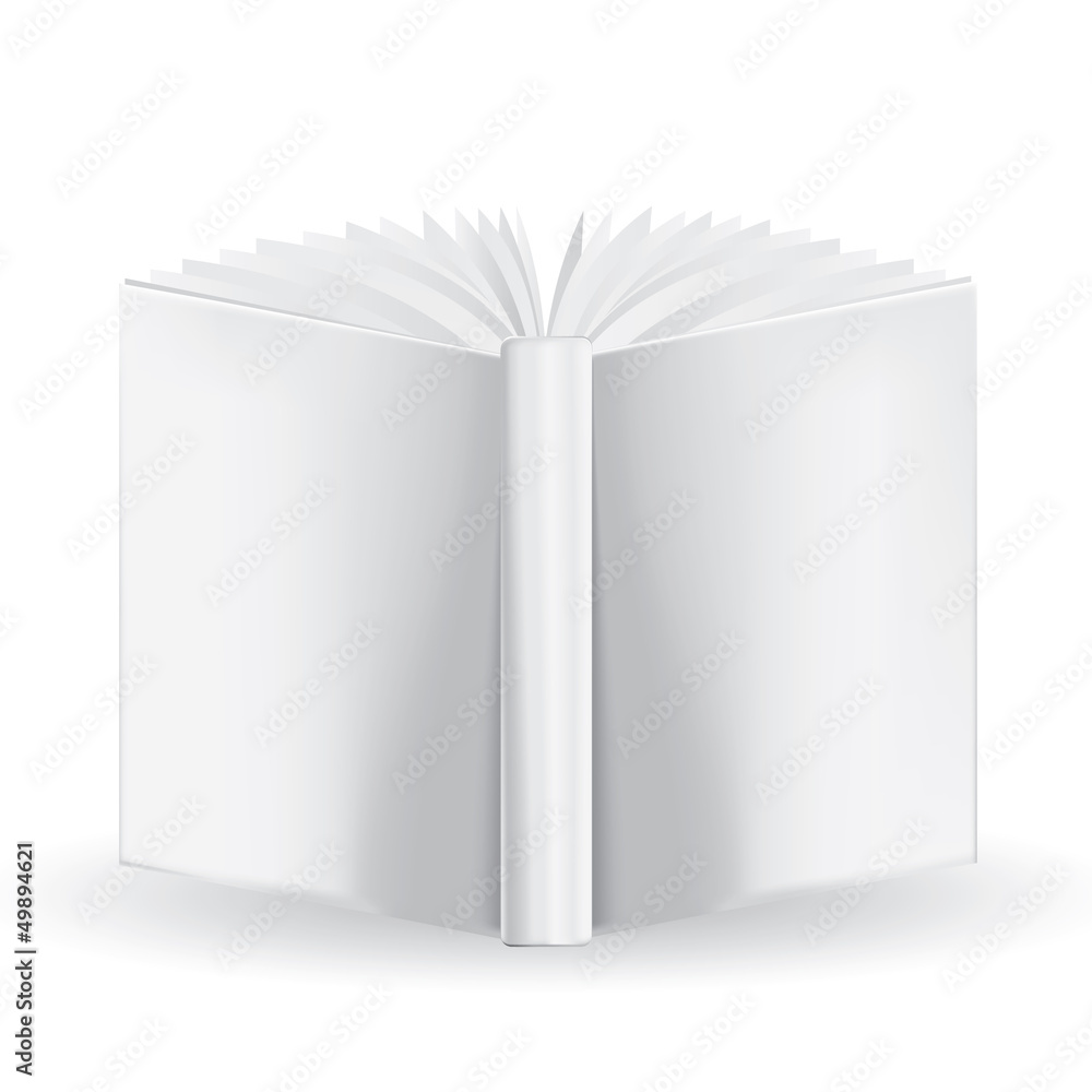 White book for your own design isolated on white background. Mes Stock ...