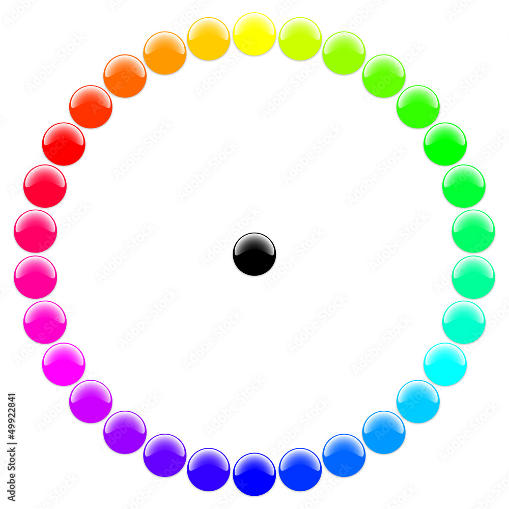 Glossy balls with different rgb colors in a circle Stock Vector | Adobe ...
