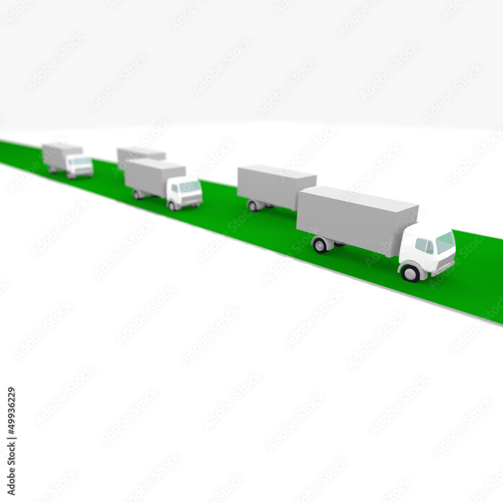 verkehr, lkw, transport, autobahn, Stock Illustration | Adobe Stock