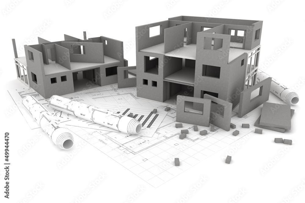 Rohbau und Pläne Stock-Illustration | Adobe Stock