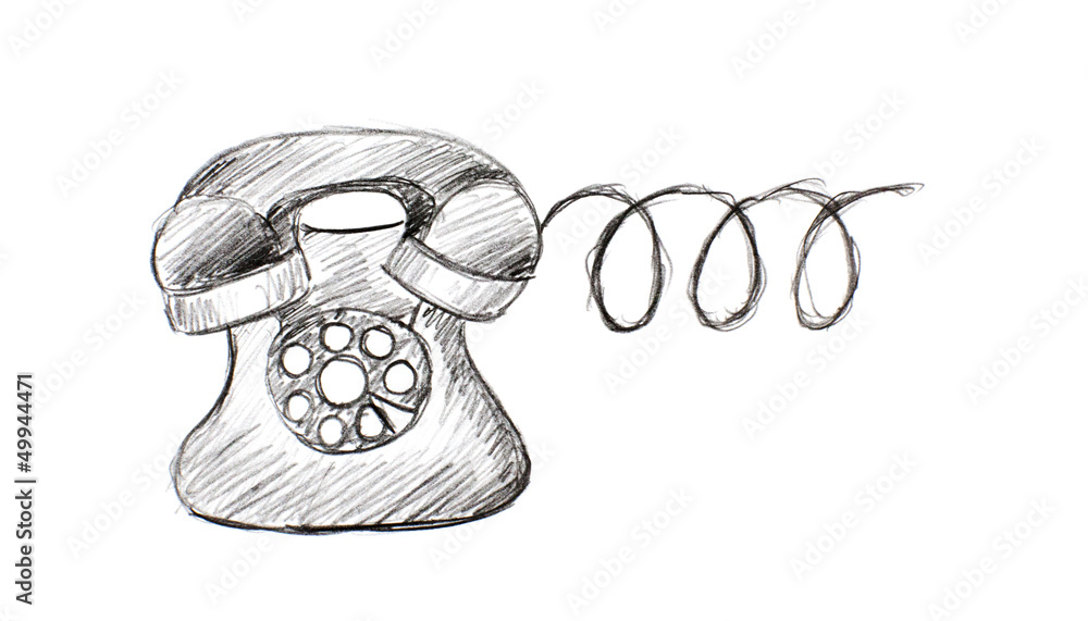 téléphone fixe Illustration Stock | Adobe Stock