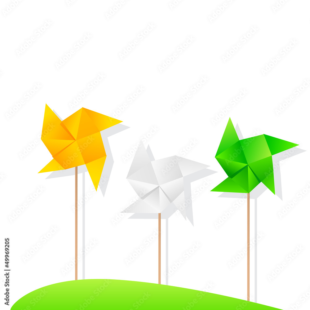 Indian Tricolor Windmill Stock Vector | Adobe Stock