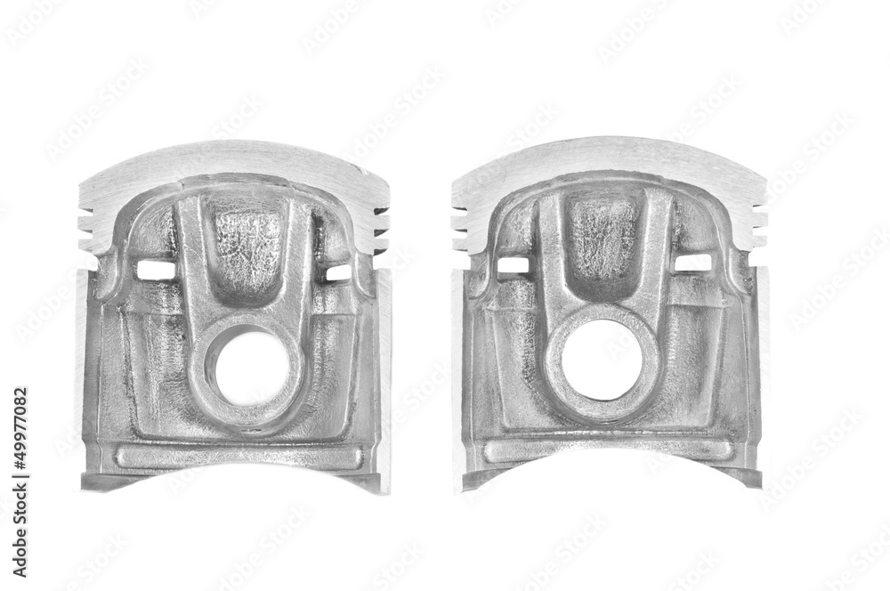 Foto de parts of the cut piston engine of a car do Stock | Adobe Stock