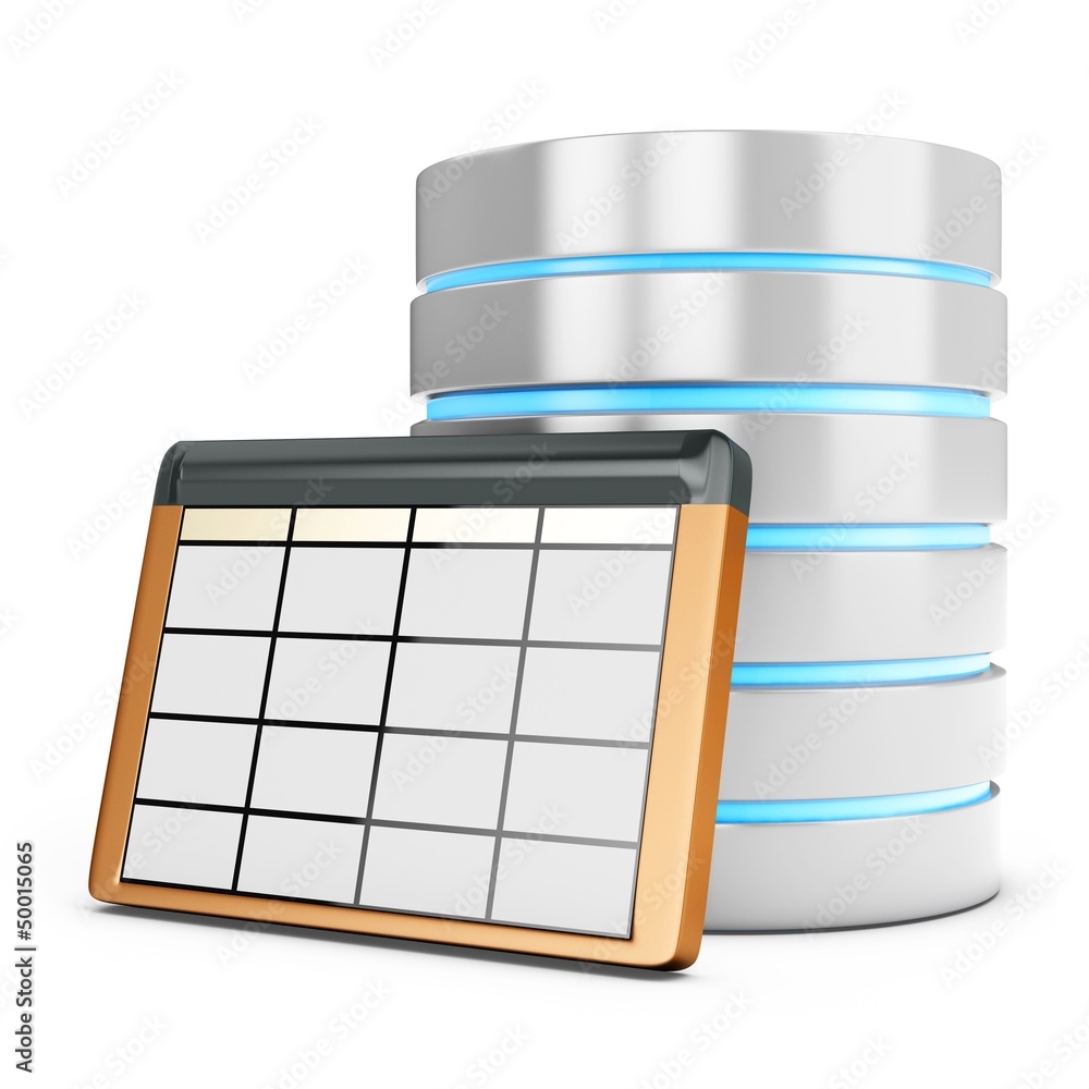 3d database table Stock Illustration | Adobe Stock