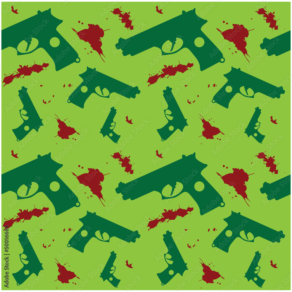 Seamless gun silhouette and blood background for web page or pap Stock ...