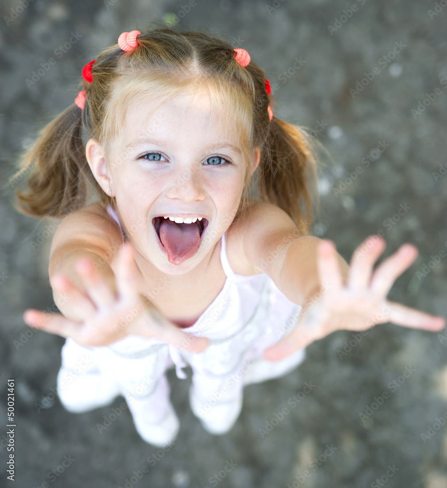 Pretty little girl Stock Photo | Adobe Stock