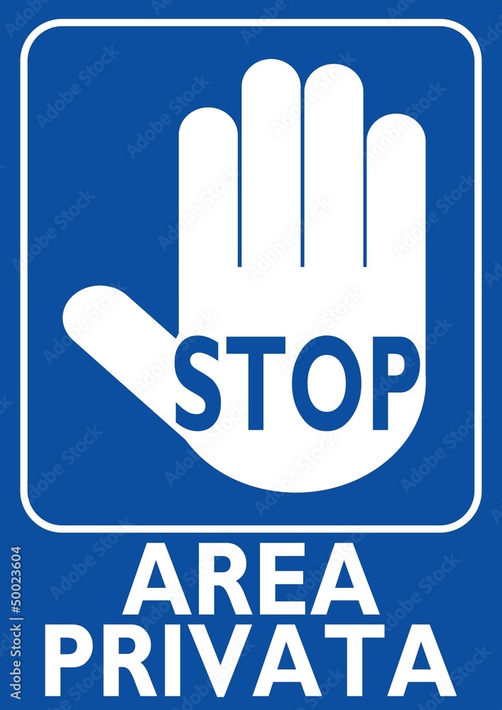 Vettoriale Stock CARTELLO AREA PRIVATA ACCESSO VIETATO | Adobe Stock