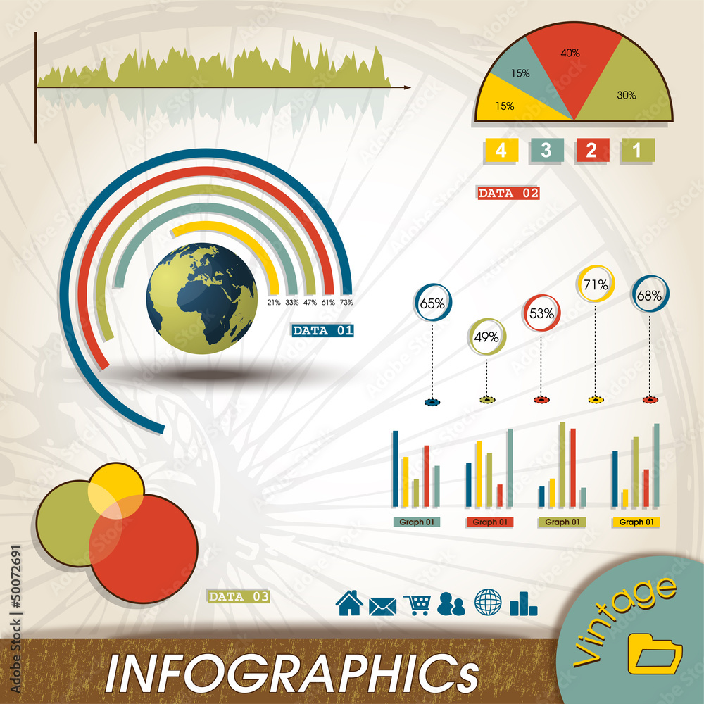 World Infographic Histogram, Chart Graphics Stock Vector | Adobe Stock