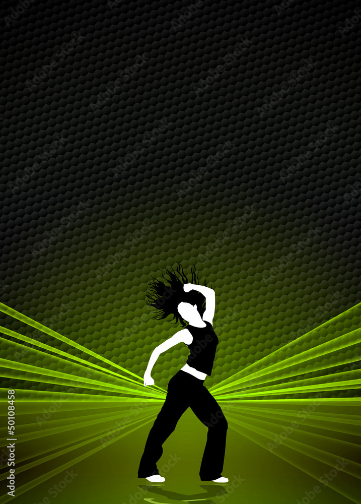 Zumba fitness dance background Stock Illustration | Adobe Stock