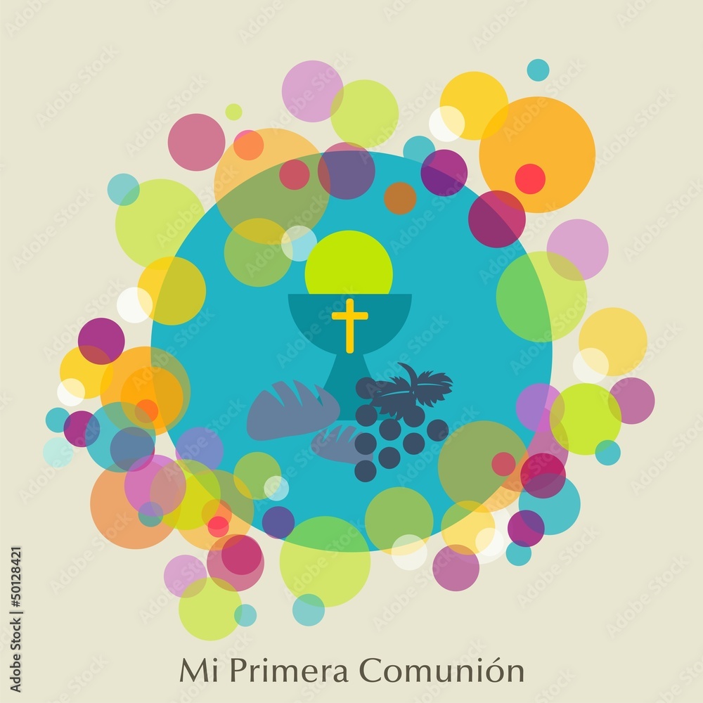 MI PRIMERA COMUNION vector de Stock | Adobe Stock