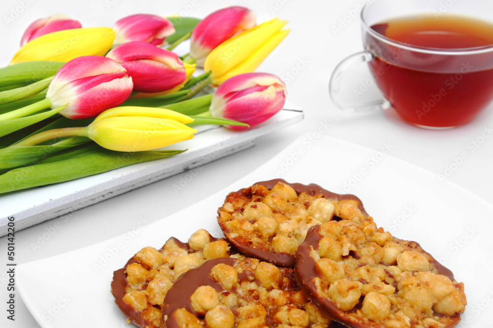 tea and cookies - Tee und Kekse Stock-Foto | Adobe Stock