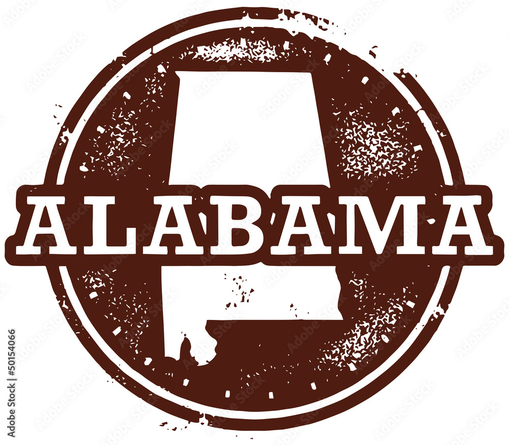 Alabama USA State Stamp Stock Vector | Adobe Stock