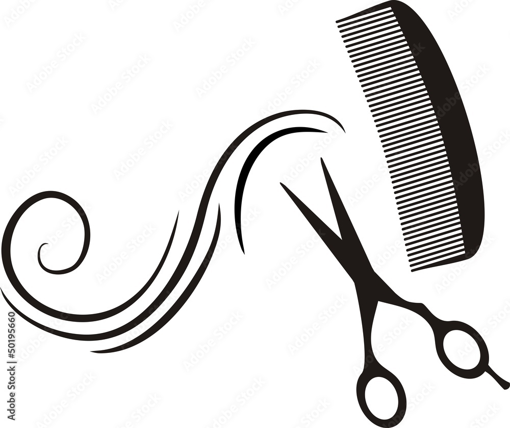 Logo für Friseur Salon Stock-Vektorgrafik | Adobe Stock