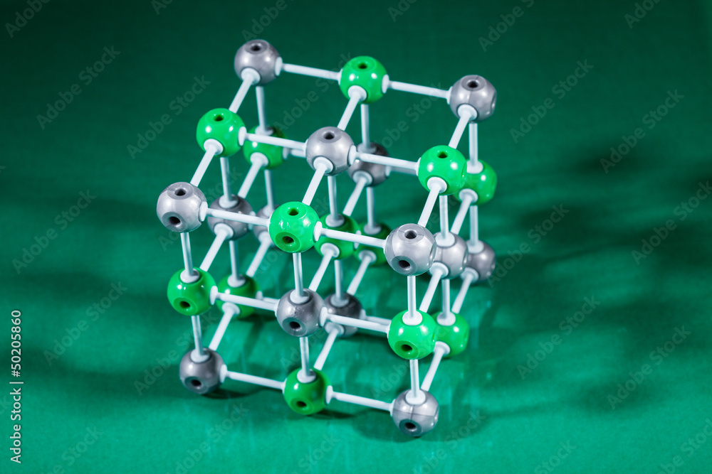 Model of NaCl molecular structure Stock Photo | Adobe Stock