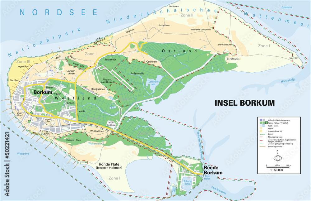 Insel Borkum Stock-Vektorgrafik | Adobe Stock