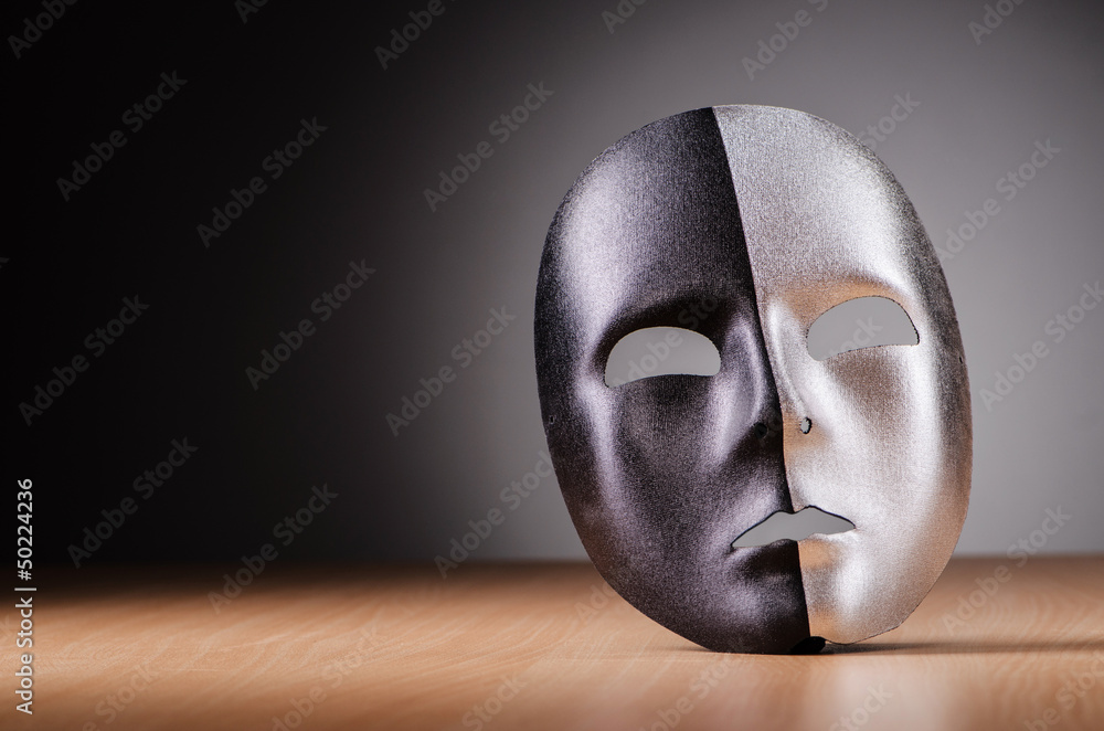 Mask against the dark background Stock Photo | Adobe Stock