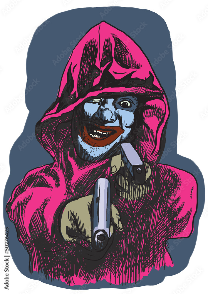 Psycho killer - An hand drawing converted into vector Stock Vector ...