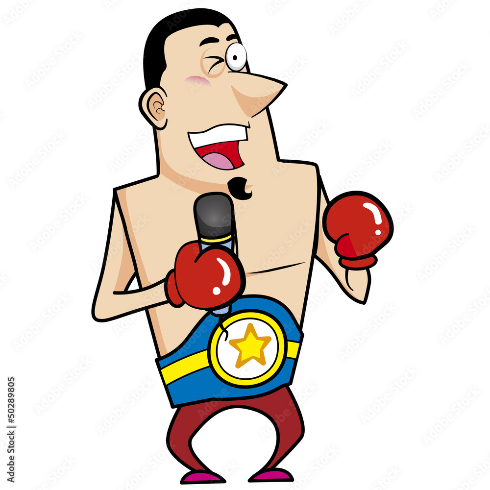 Cartoon Boxer Stock Vector | Adobe Stock