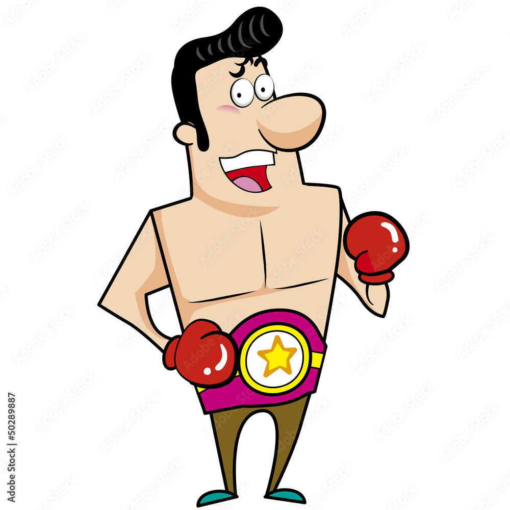 Cartoon Boxer Stock Vector | Adobe Stock