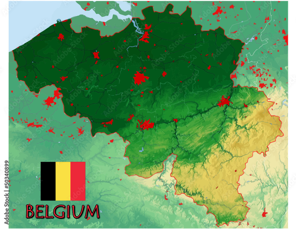 Belgium Europe national emblem map symbol motto Stock Vector | Adobe Stock