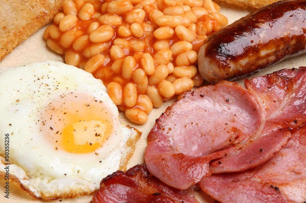 Full English Cooked Breakfast Stock Photo | Adobe Stock