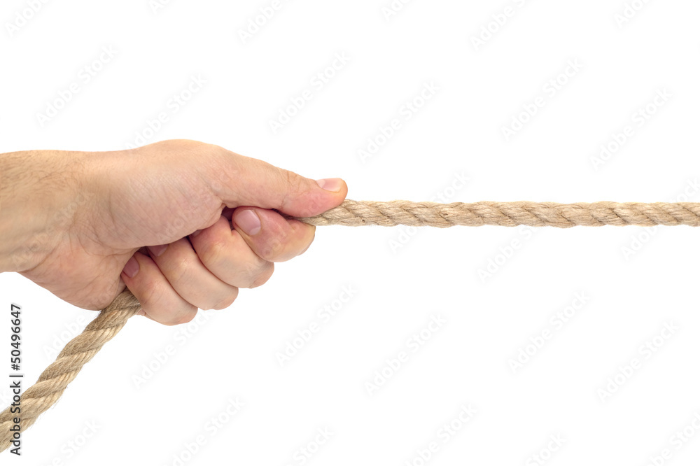 Hands Pulling Rope