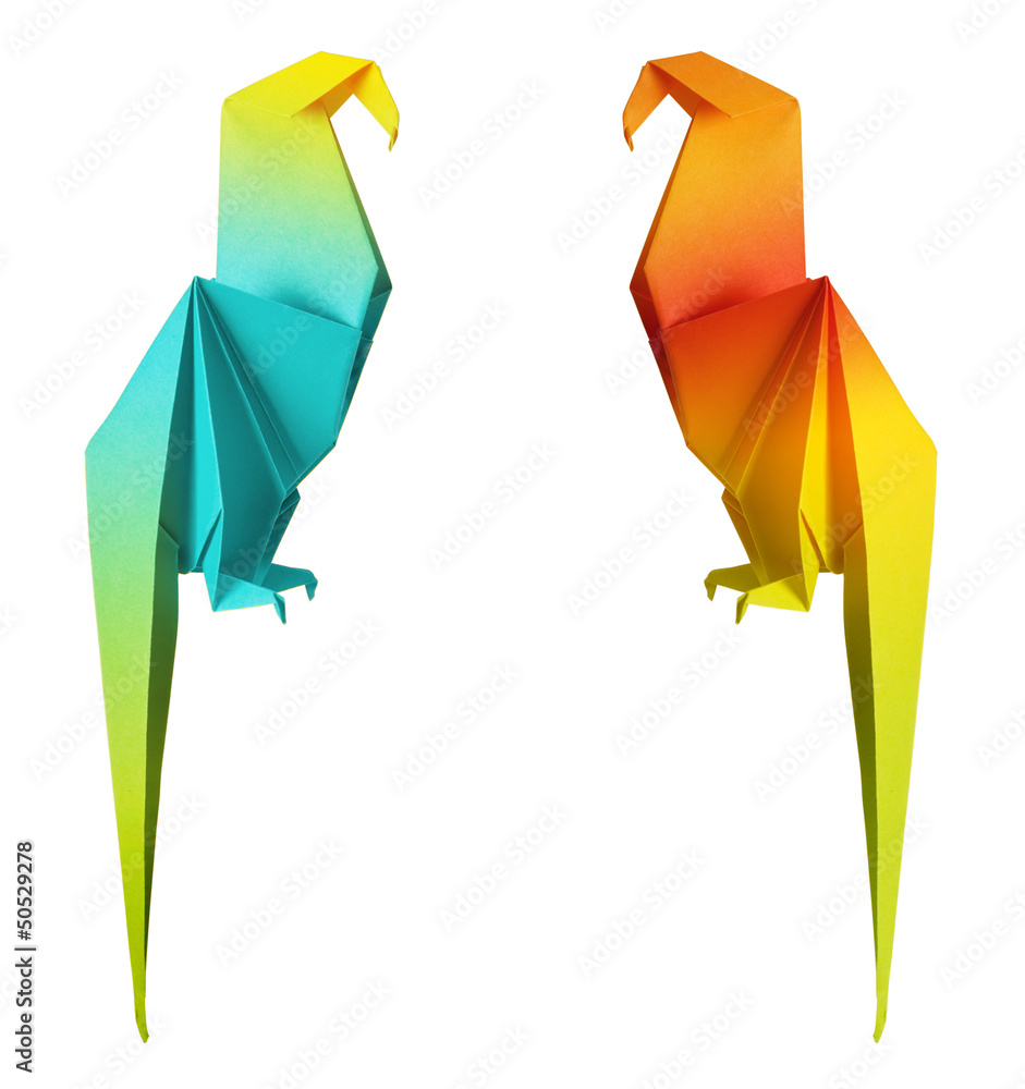 origami parrot Stock Photo | Adobe Stock
