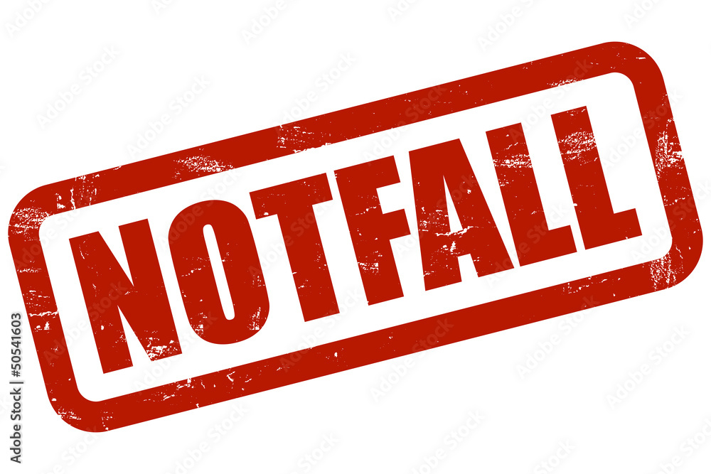 Grunge Stempel rot NOTFALL Stock Illustration | Adobe Stock