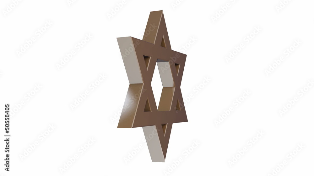 star of David spinning on its axis 3d animation HD 1920 x 1080 Stock ...